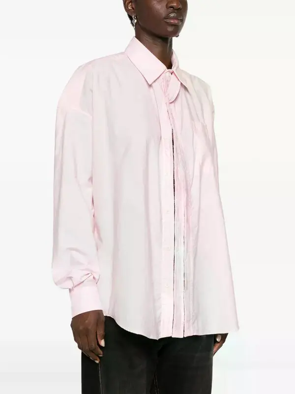 Y/project Asymmetric Cotton-blend Shirt - Pink