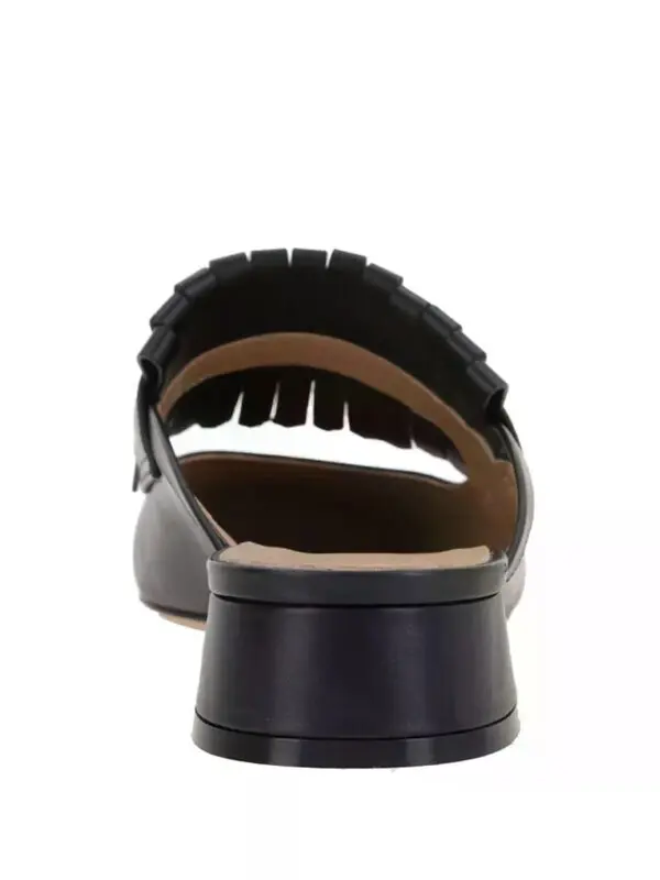 Valentino Garavani Vlogo Signature Calfskin Moccasin Mules With Fringes