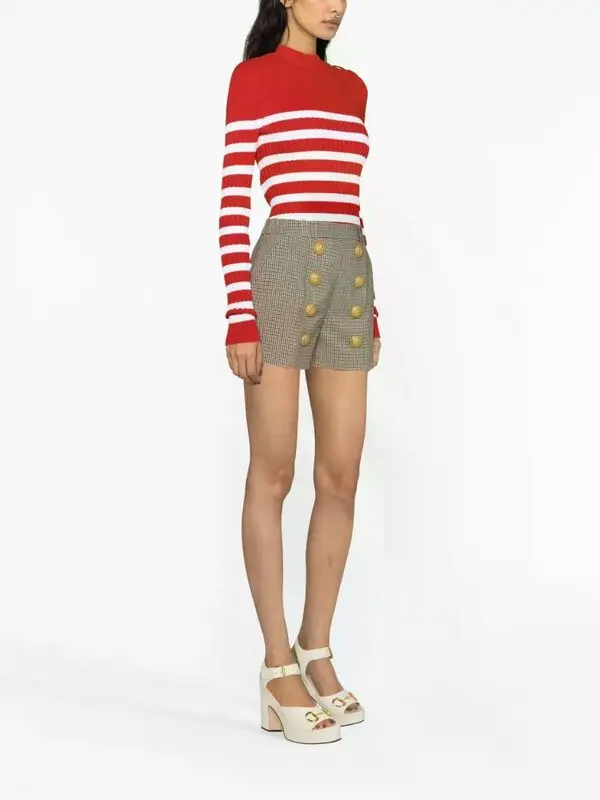 Balmain Vertical-stripe Print Tapered-leg Trousers