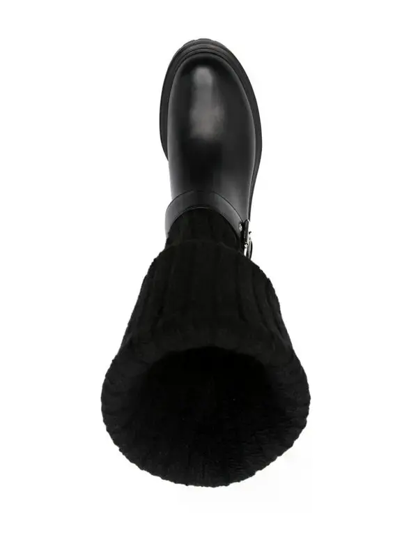GIANVITO ROSSI Buckle-detail Leather Boots - Black