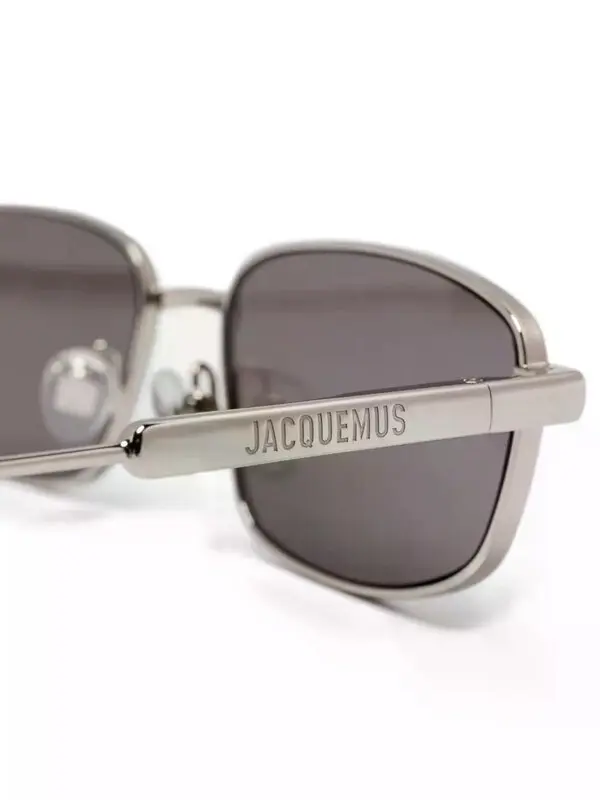 Jacquemus Rectangle-frame Sunglasses - Silver
