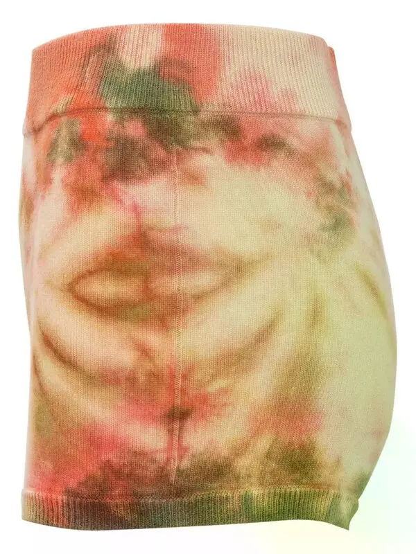 MIXIK Tie-dye Ribbed Trim Shorts
