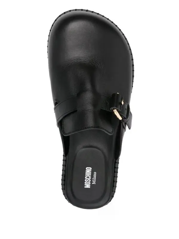 Moschino Leather Buckled Sandals