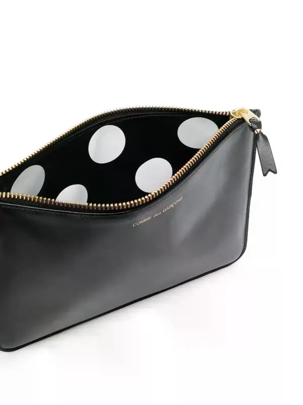 Comme Des Garçons Logo-print Leather Wallet - Black