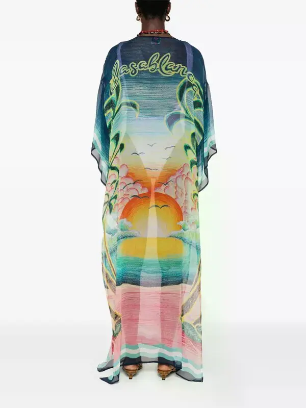Casablanca Silk Chiffon Maxi Dress