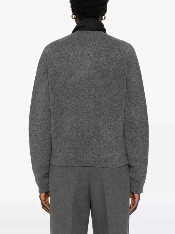 TOTEME Hammered-button Wool-cashmere Cardigan - Grey