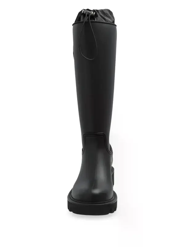 Moncler Kickstream Drawstring Knee-high Boots - Black