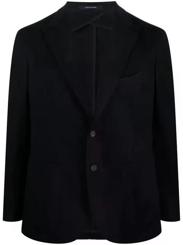Tagliatore Single-breasted Virgin Wool-blend Blazer - Blue