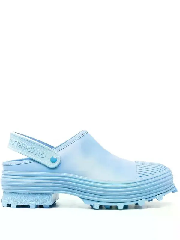 Camper Logo-strap Chunky Mules - Blue
