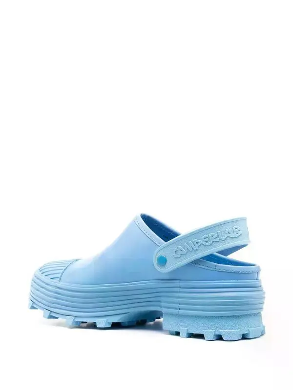 Camper Logo-strap Chunky Mules - Blue