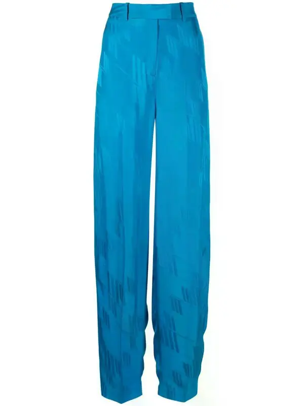 Attico Jagger Monogram Wide-leg Trousers