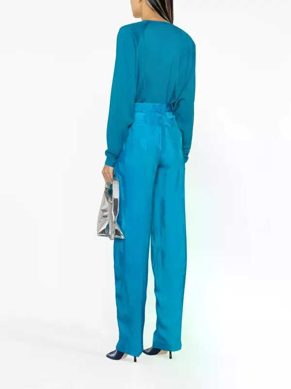 Attico Jagger Monogram Wide-leg Trousers