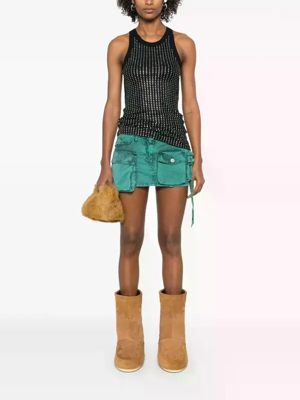 Attico Crystal-embellished Tank Top