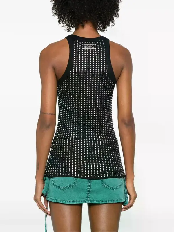 Attico Crystal-embellished Tank Top
