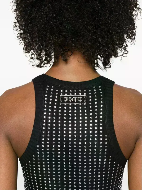 Attico Crystal-embellished Tank Top