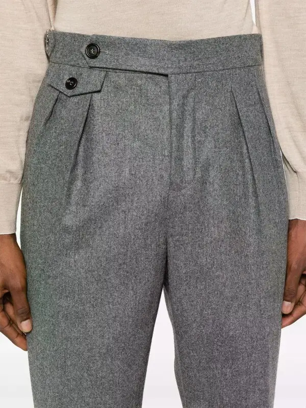 Brunello Cucinelli Flannel Double-pleat Trousers