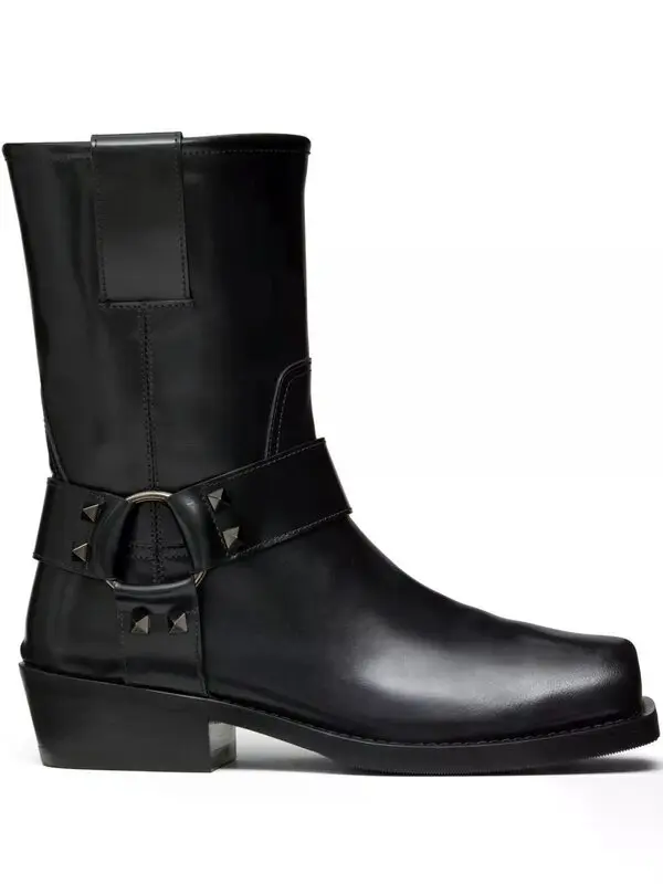 Valentino Garavani 40mm Rockstud Biker Boots