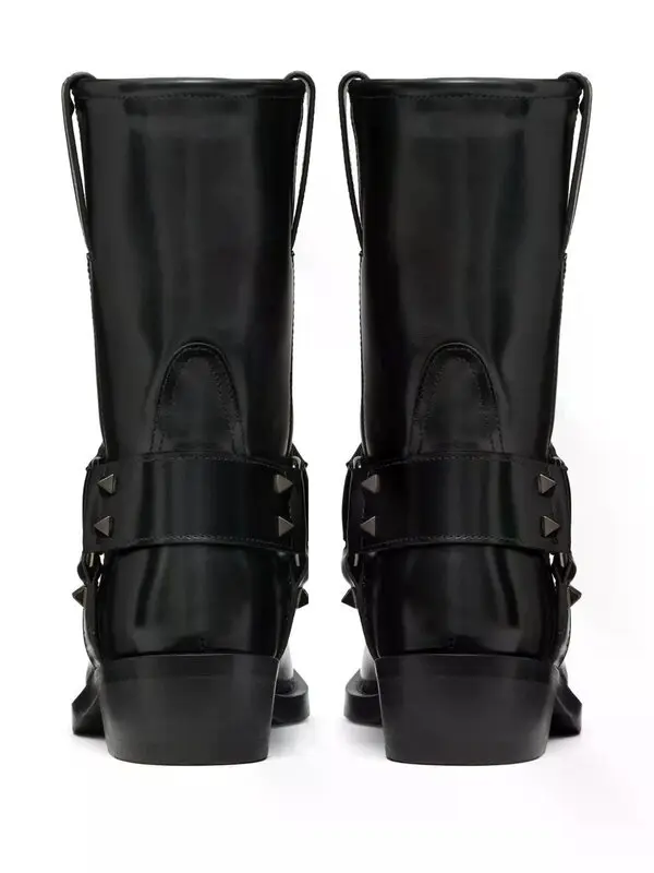 Valentino Garavani 40mm Rockstud Biker Boots