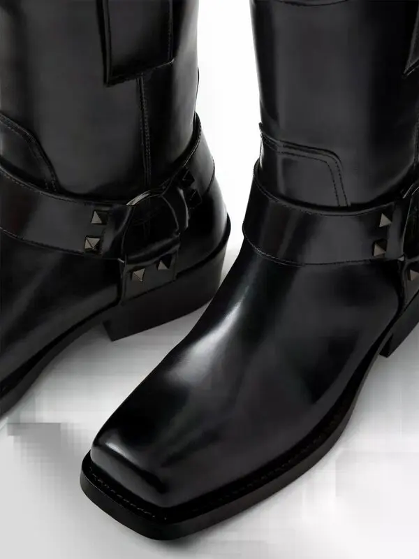 Valentino Garavani 40mm Rockstud Biker Boots