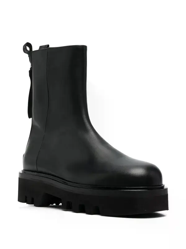 Furla Rita Leather Ankle Boots - Black