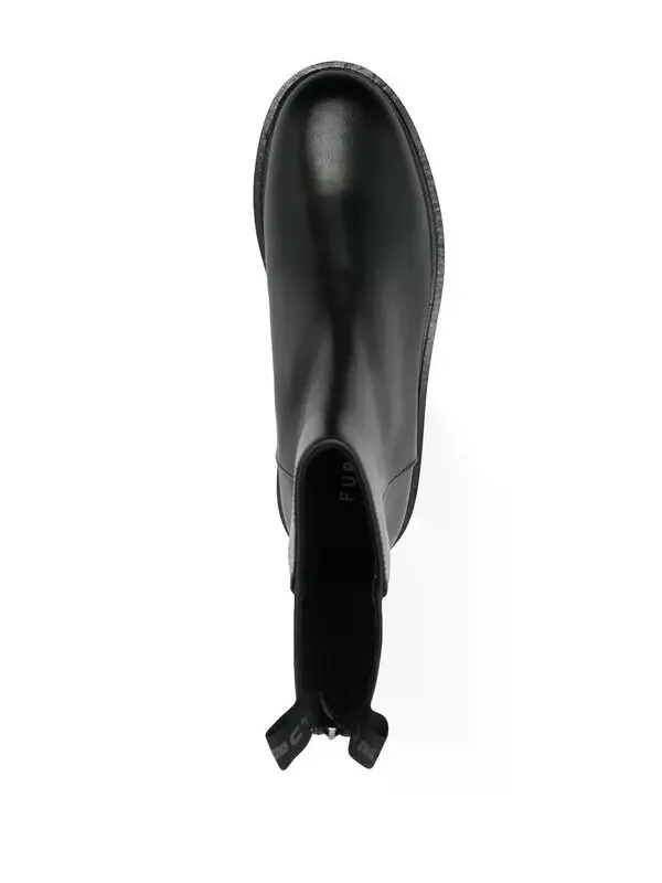 Furla Rita Leather Ankle Boots - Black