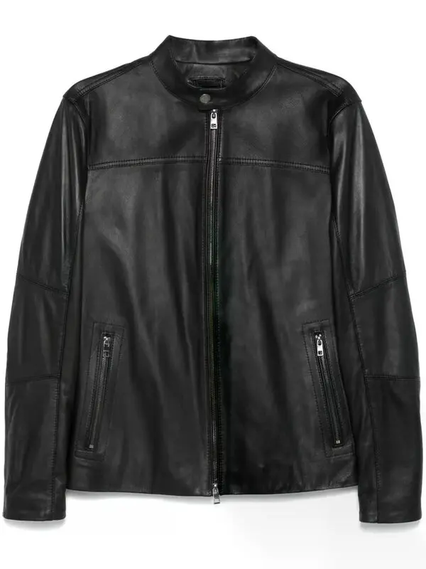 Michael Kors Mock-neck Biker Jacket