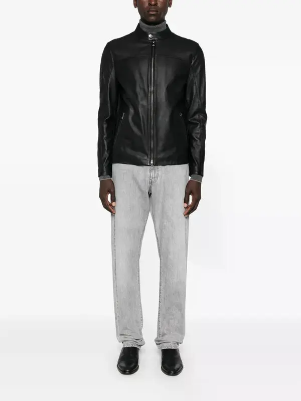 Michael Kors Mock-neck Biker Jacket