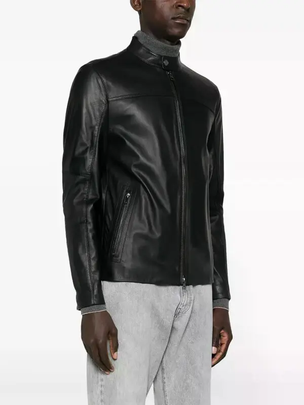 Michael Kors Mock-neck Biker Jacket
