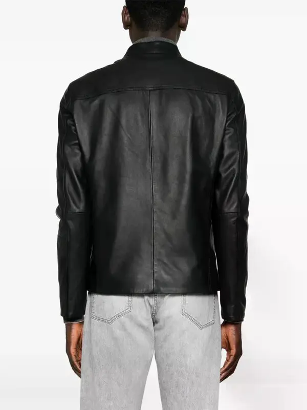 Michael Kors Mock-neck Biker Jacket