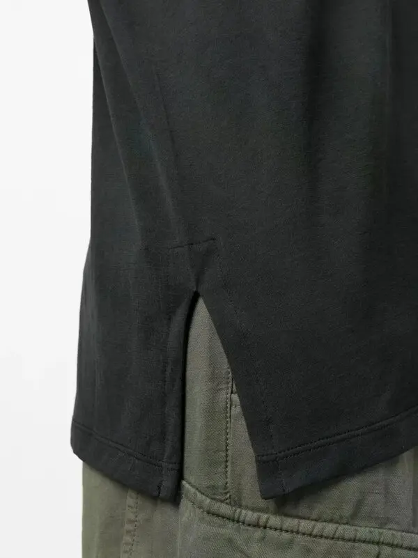 LANEUS Plain Crew-neck T-shirt