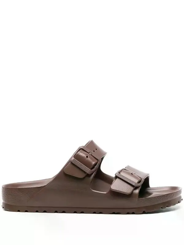 BIRKENSTOCK Arizona Buckle Slides - Brown