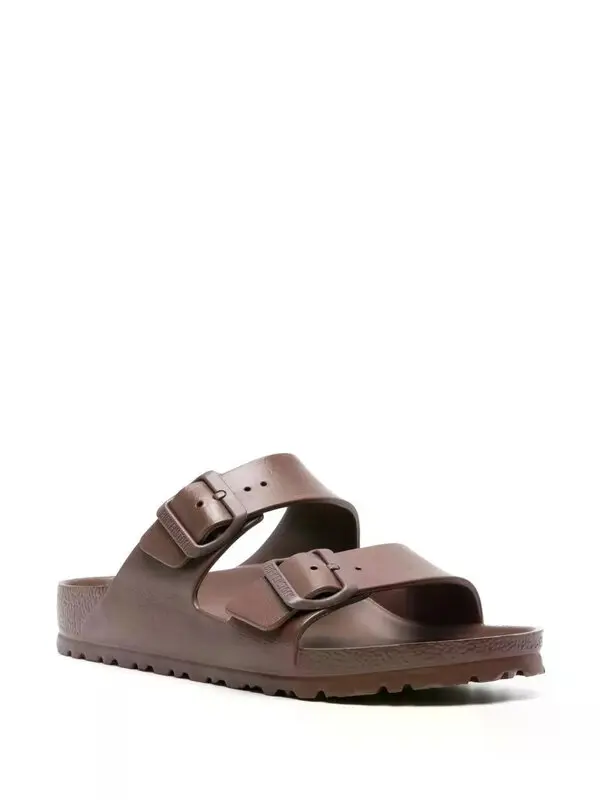 BIRKENSTOCK Arizona Buckle Slides - Brown