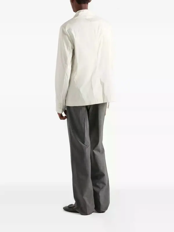 Prada Single-breasted Cotton Jacket - White