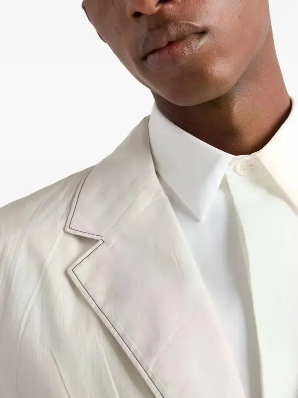 Prada Single-breasted Cotton Jacket - White