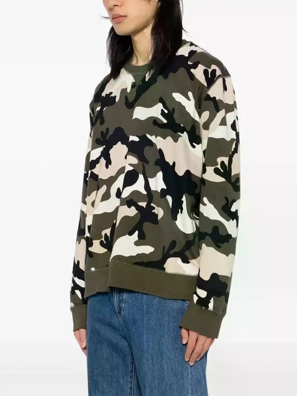 Valentino Garavani Camouflage-pattern Sweatshirt With Rockstud Detailing