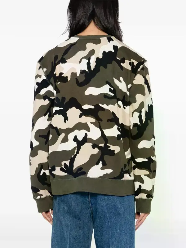 Valentino Garavani Camouflage-pattern Sweatshirt With Rockstud Detailing