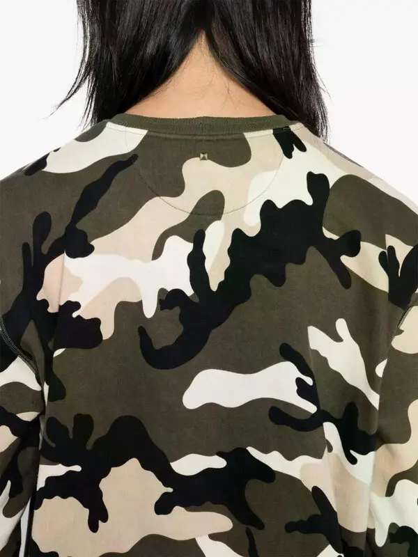 Valentino Garavani Camouflage-pattern Sweatshirt With Rockstud Detailing