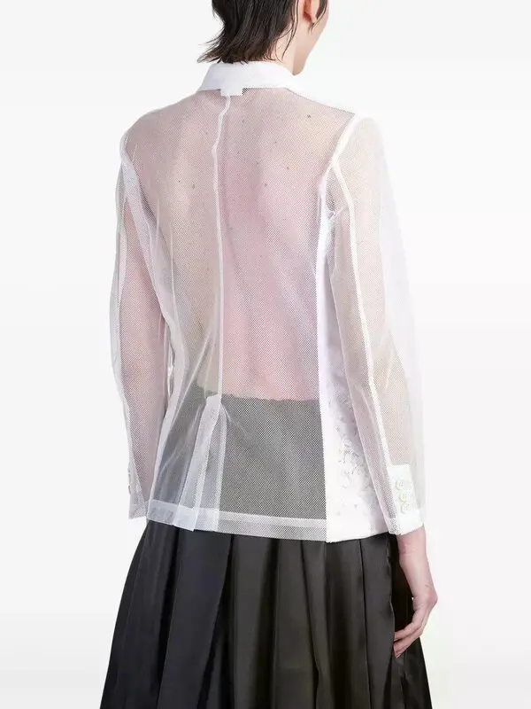 Comme Des Garçons Semi-sheer Panelled Blazer