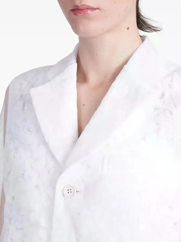 Comme Des Garçons Semi-sheer Panelled Blazer