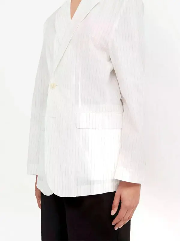 MAISON MARGIELA Pinstriped Single-breasted Blazer