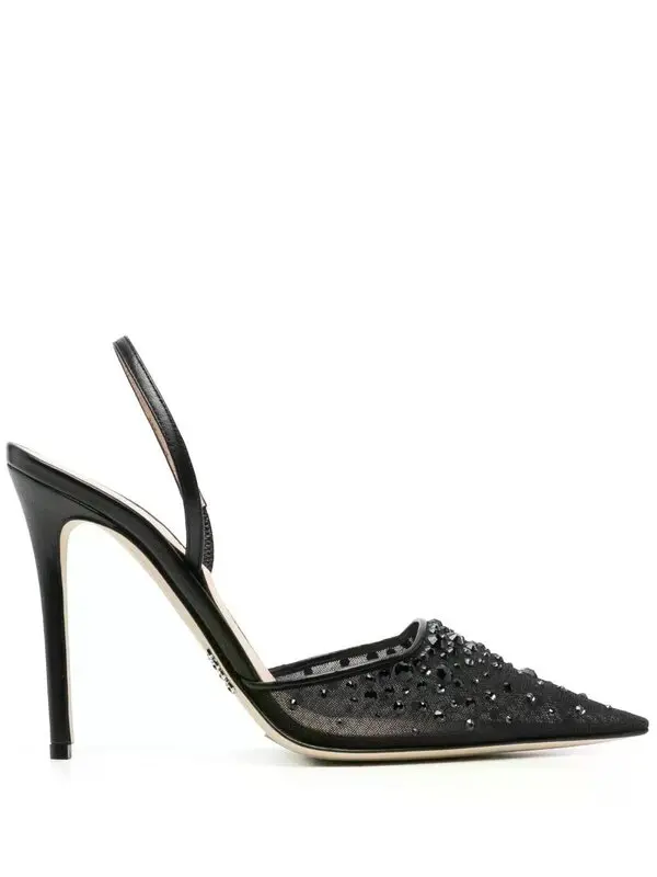 Rodo Crystal-embellished Slingback Pumps
