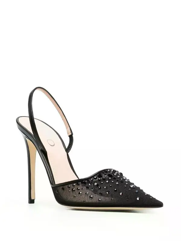 Rodo Crystal-embellished Slingback Pumps