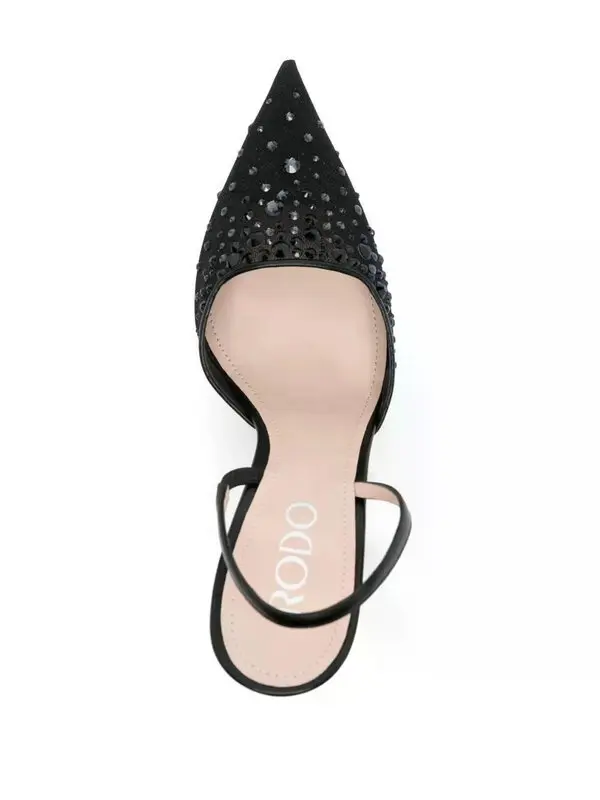 Rodo Crystal-embellished Slingback Pumps