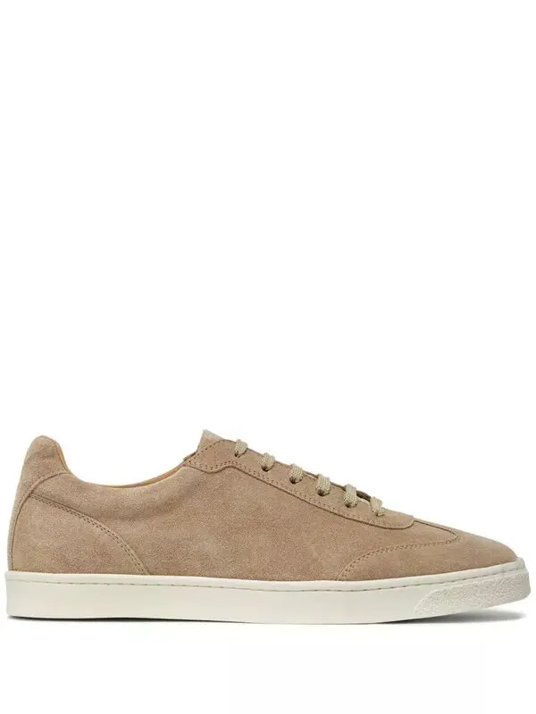 Brunello Cucinelli Almond-toe Leather Sneakers