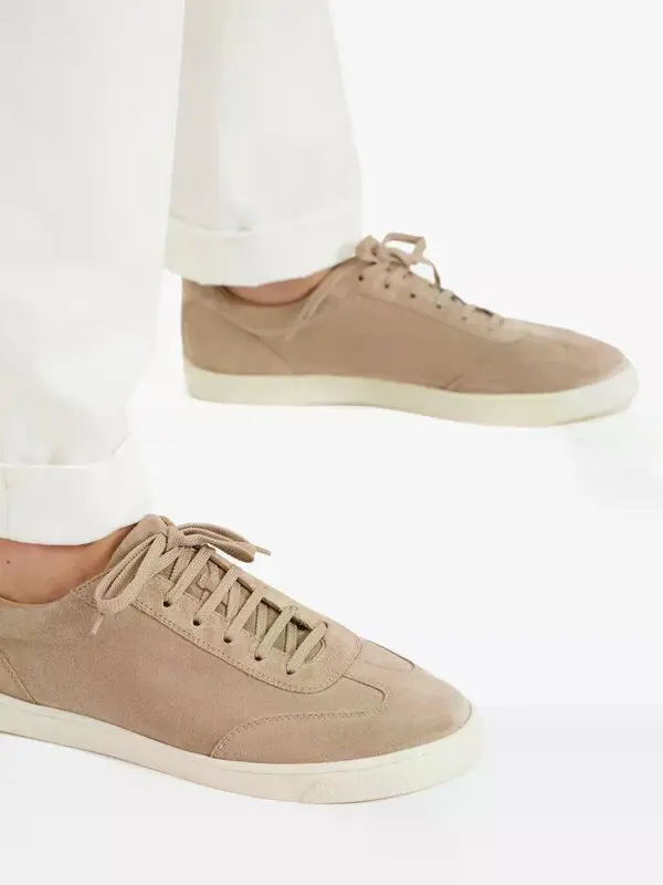 Brunello Cucinelli Almond-toe Leather Sneakers