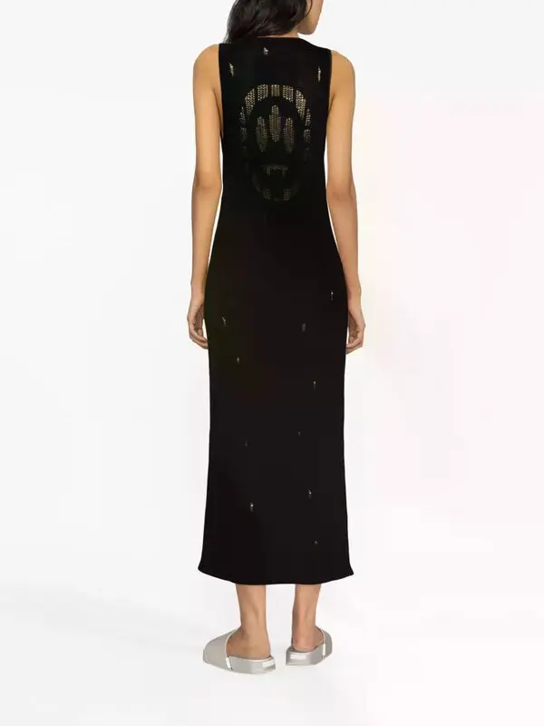 BARROW Distressed Knitted Maxi Dress - Black