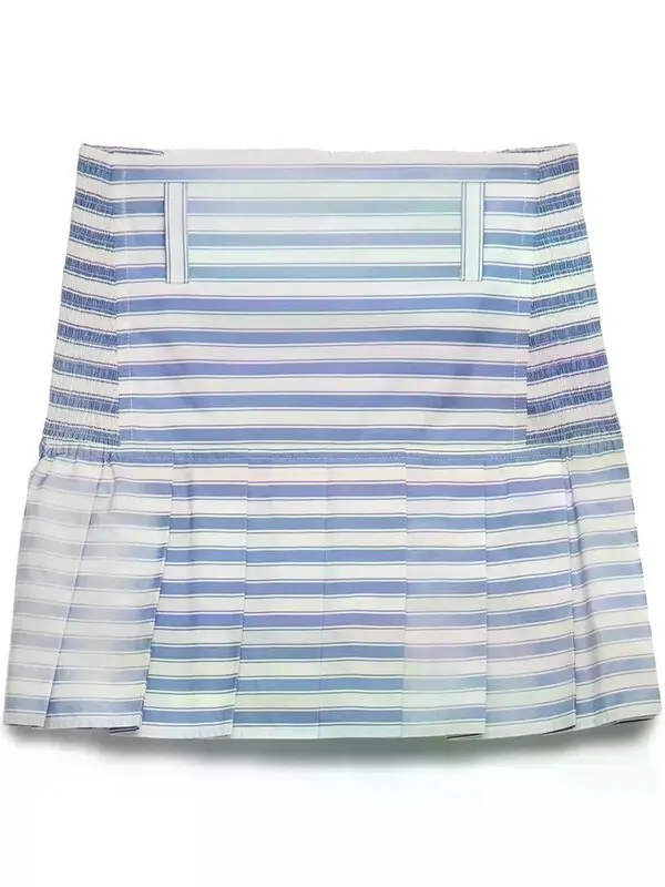 Prada Striped Poplin Mini Skirt