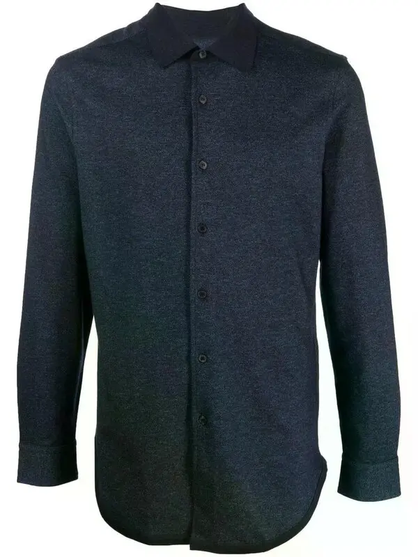 Brioni Jersey Button-down Shirt - Blue