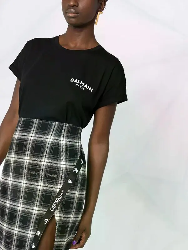 Balmain Flocked Logo T-shirt