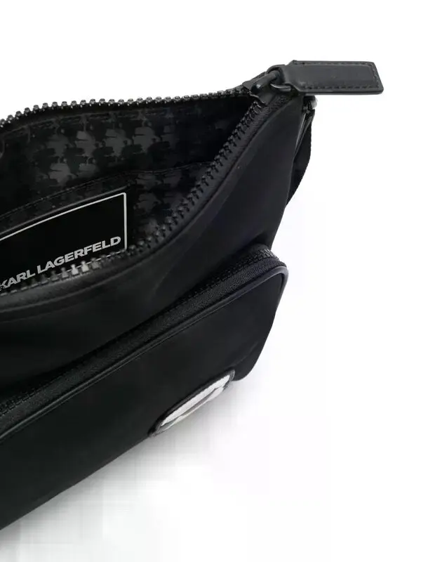 Karl Lagerfeld Ikon Logo-appliqué Crossbody Bag